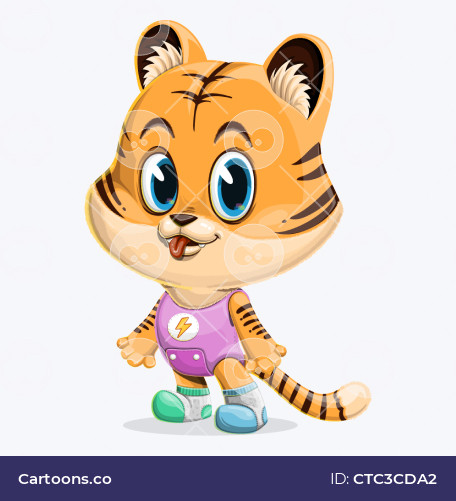 Baby Tiger Cartoon Character - Cartoons.co