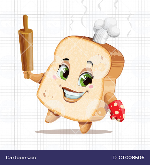 Bread Vector Mascot Illustrations - Cartoons.co