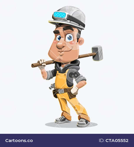 Builder Cartoon Character - Cartoons.co