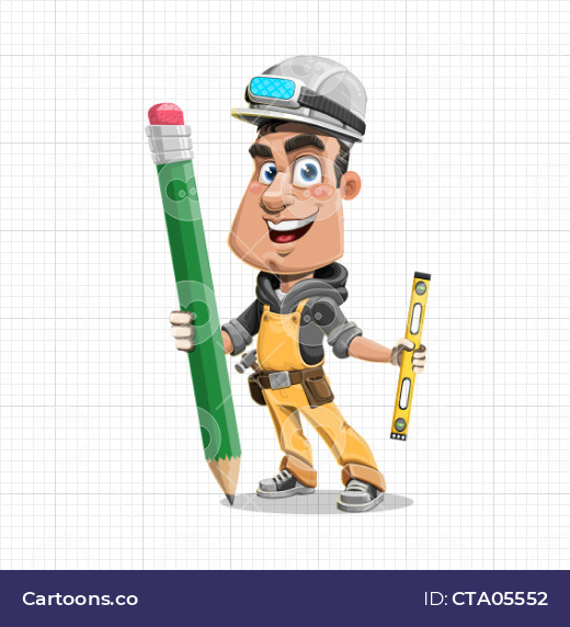 Builder Vector Mascot Illustrations - Cartoons.co