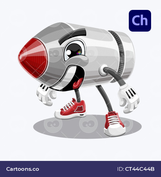 Bullet Adobe Character Animator Puppet Template - Cartoons.co