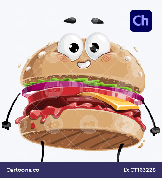 Burger Adobe Character Animator Puppet Template - Cartoons.co