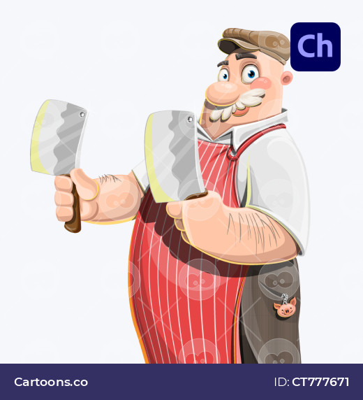 Butcher Adobe Character Animator Puppet Template - Cartoons.co