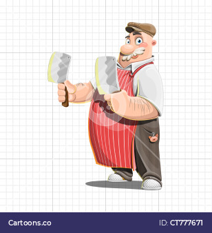 Butcher Cartoon Character - Cartoons.co