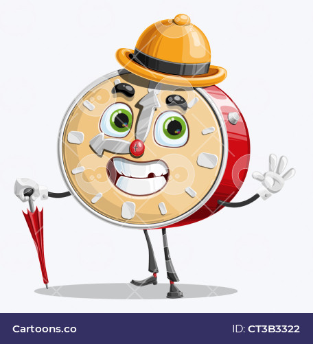 Cartoon Clock Character - Cartoons.co