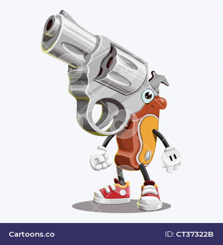 Cartoon Gun Character - Cartoons.co