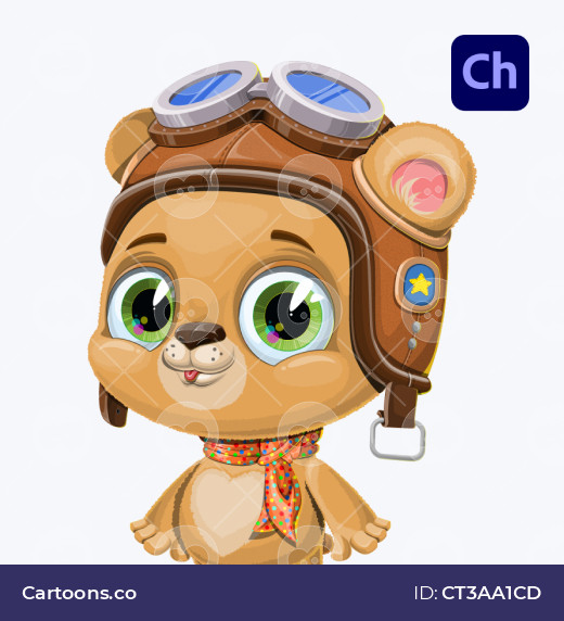 Cute Bear Adobe Character Animator Puppet Template - Cartoons.co