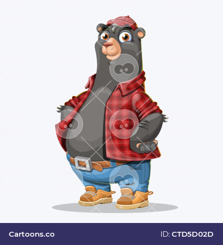 Funny Bear Cartoon Character - Cartoons.co