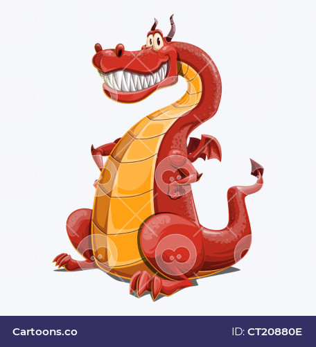 Funny Dragon Cartoon Character - Cartoons.co