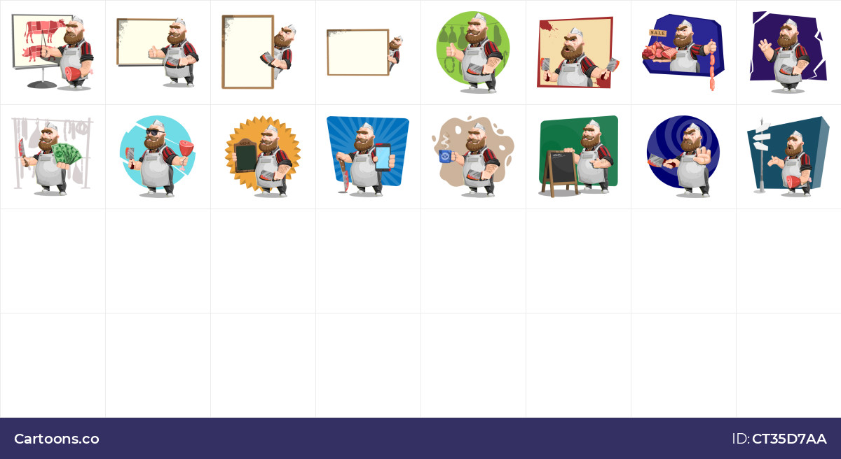 Grumpy Butcher Clipart PNG Transparent Images - Cartoons.co