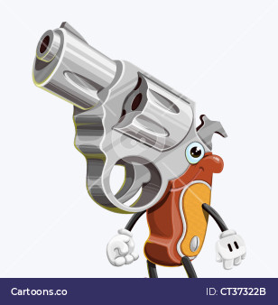 Cartoon Gun Character - Cartoons.co