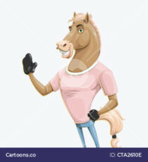 Humanized Horse Cartoon Character - Cartoons.co