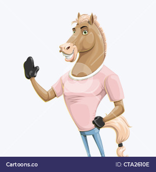 Humanized Horse Cartoon Character - Cartoons.co