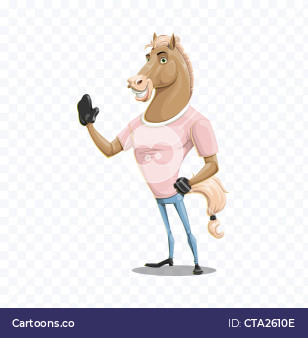 Humanized Horse Cartoon Character - Cartoons.co