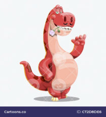 Long Neck Dinosaur Cartoon Character - Cartoons.co