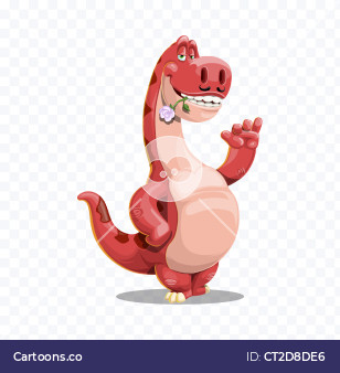 Long Neck Dinosaur Cartoon Character - Cartoons.co