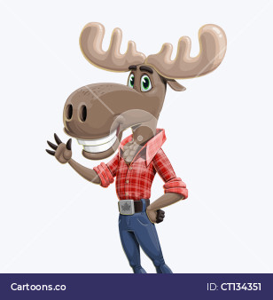 Moose Cartoon Character - Cartoons.co