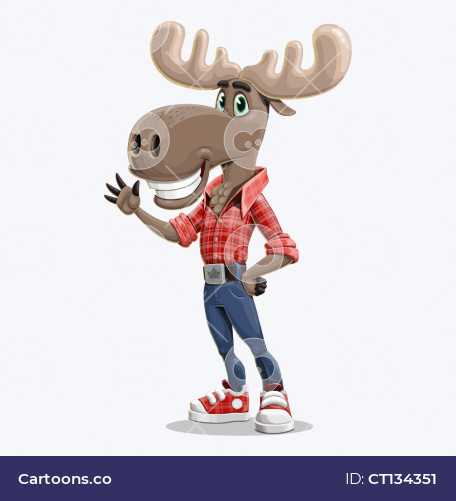 Moose Cartoon Character - Cartoons.co