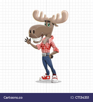 Moose Cartoon Character - Cartoons.co