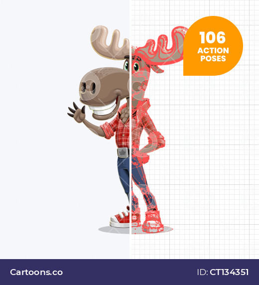 Moose Vector Mascot Illustrations - Cartoons.co