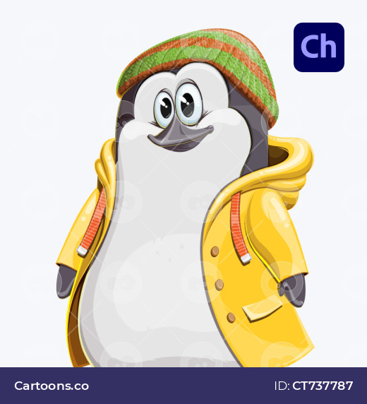 Penguin Adobe Character Animator Puppet Template - Cartoons.co