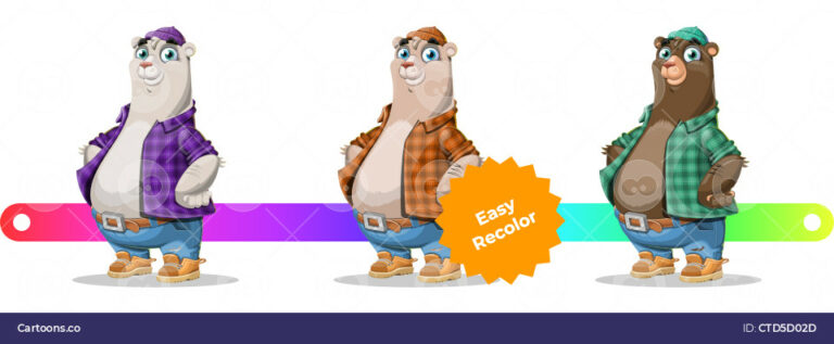 Funny Bear Vector Mascot Illustrations - Cartoons.co