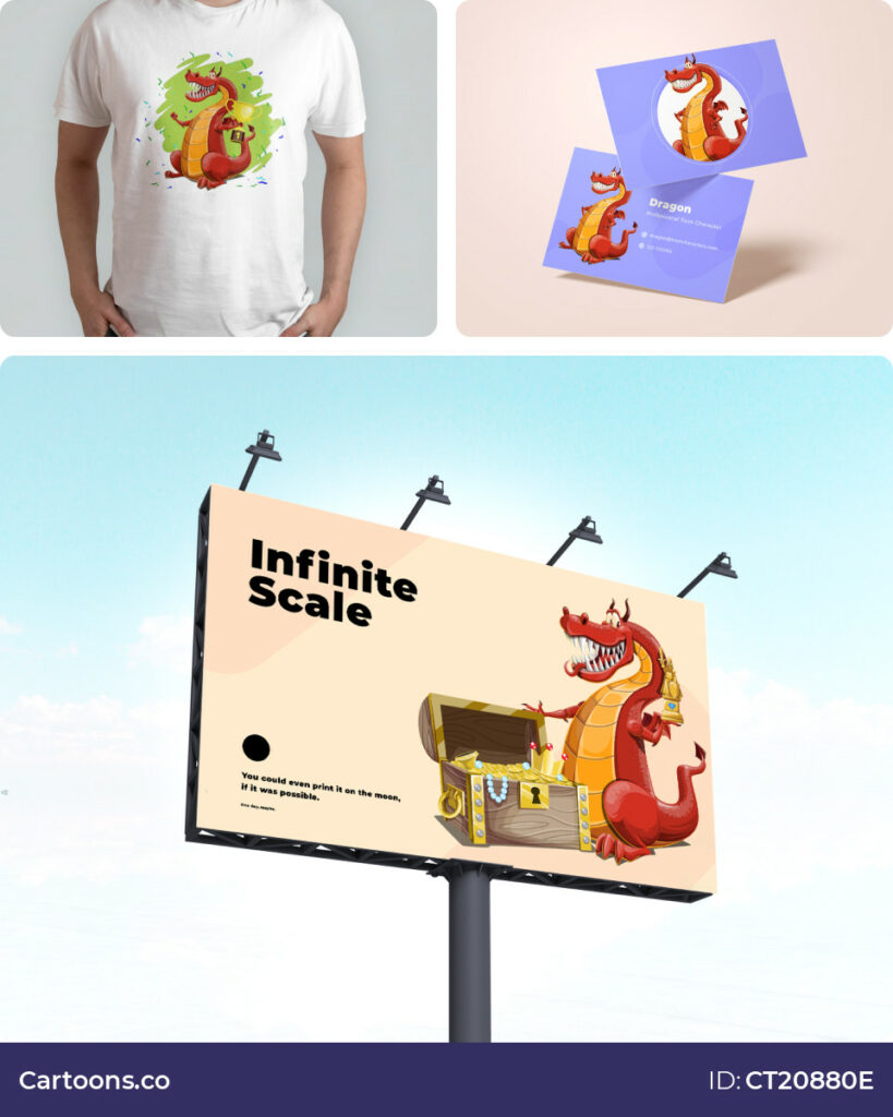 Funny Dragon Vector Mascot Illustrations - Cartoons.co