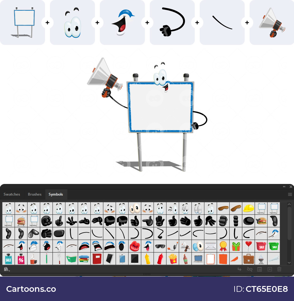 Sign Vector Mascot Illustrations - Cartoons.co