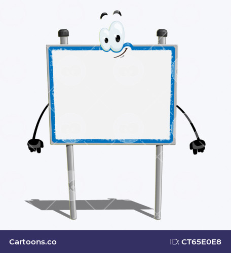 Sign Cartoon Character - Cartoons.co