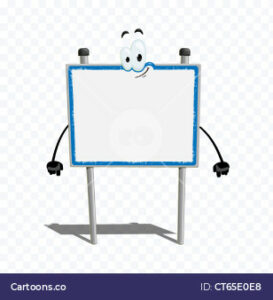Sign Cartoon Character - Cartoons.co