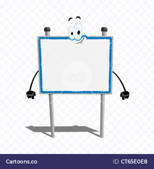 Sign Cartoon Character - Cartoons.co
