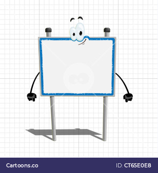 Sign Cartoon Character - Cartoons.co