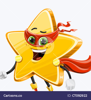 Star Superhero Cartoon Character - Cartoons.co