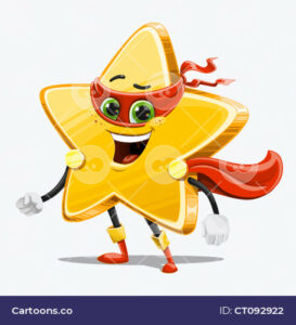 Star Superhero Cartoon Character - Cartoons.co