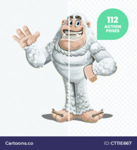 Yeti Abominable Snowman Clipart PNG Transparent Images - Cartoons.co