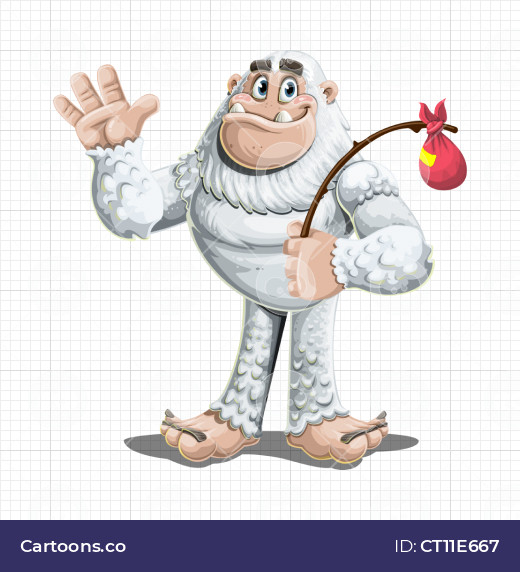 Yeti Abominable Snowman Vector Mascot Illustrations - Cartoons.co