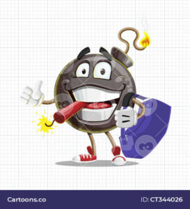 Bomb Vector Mascot - Cartoons.co