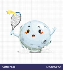 Cute Moon Vector Mascot - Cartoons.co