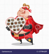 Fat Superhero Vector Mascot - Cartoons.co