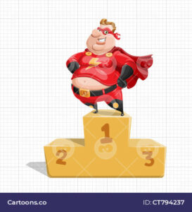 Fat Superhero Vector Mascot - Cartoons.co