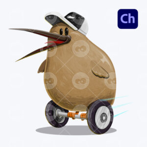Kiwi Bird Adobe Character Animator Puppet Template - Cartoons.co