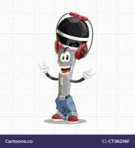 Microphone Vector Mascot - Cartoons.co