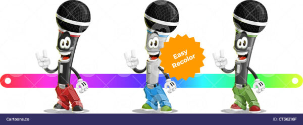 Microphone Vector Mascot - Cartoons.co