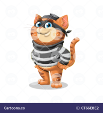 Cat Thief Cartoon Character - Cartoons.co