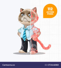 Grumpy Cat Vector Mascot Illustrations - Cartoons.co