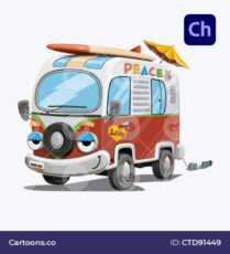 Hippie Van Adobe Character Animator Puppet Template - Cartoons.co