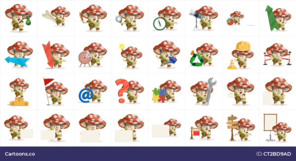Cartoon Mushroom Clipart PNG Transparent Images - Cartoons.co