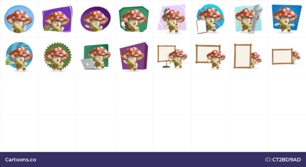 Cartoon Mushroom Clipart PNG Transparent Images - Cartoons.co