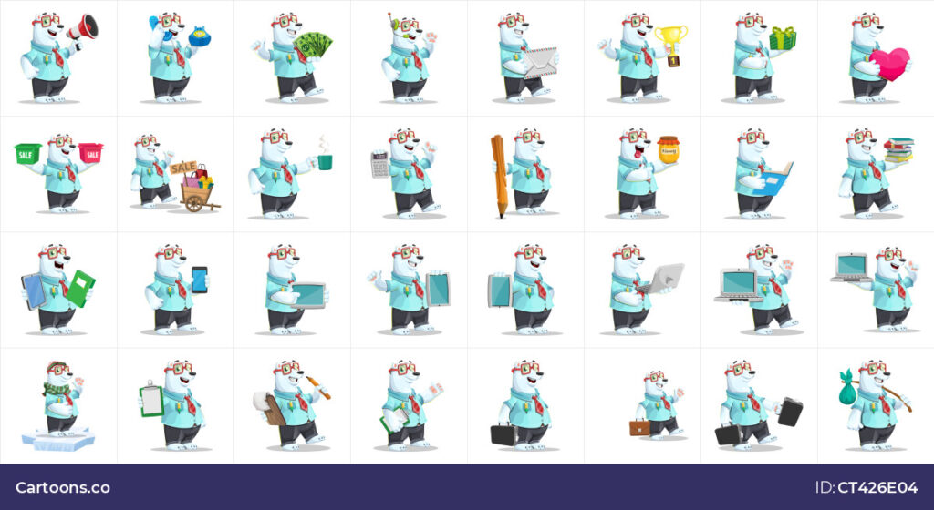 Polar Bear Wearing Clothes Clipart PNG Transparent Images - Cartoons.co