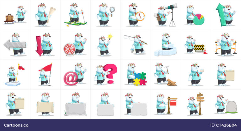 Polar Bear Wearing Clothes Clipart PNG Transparent Images - Cartoons.co